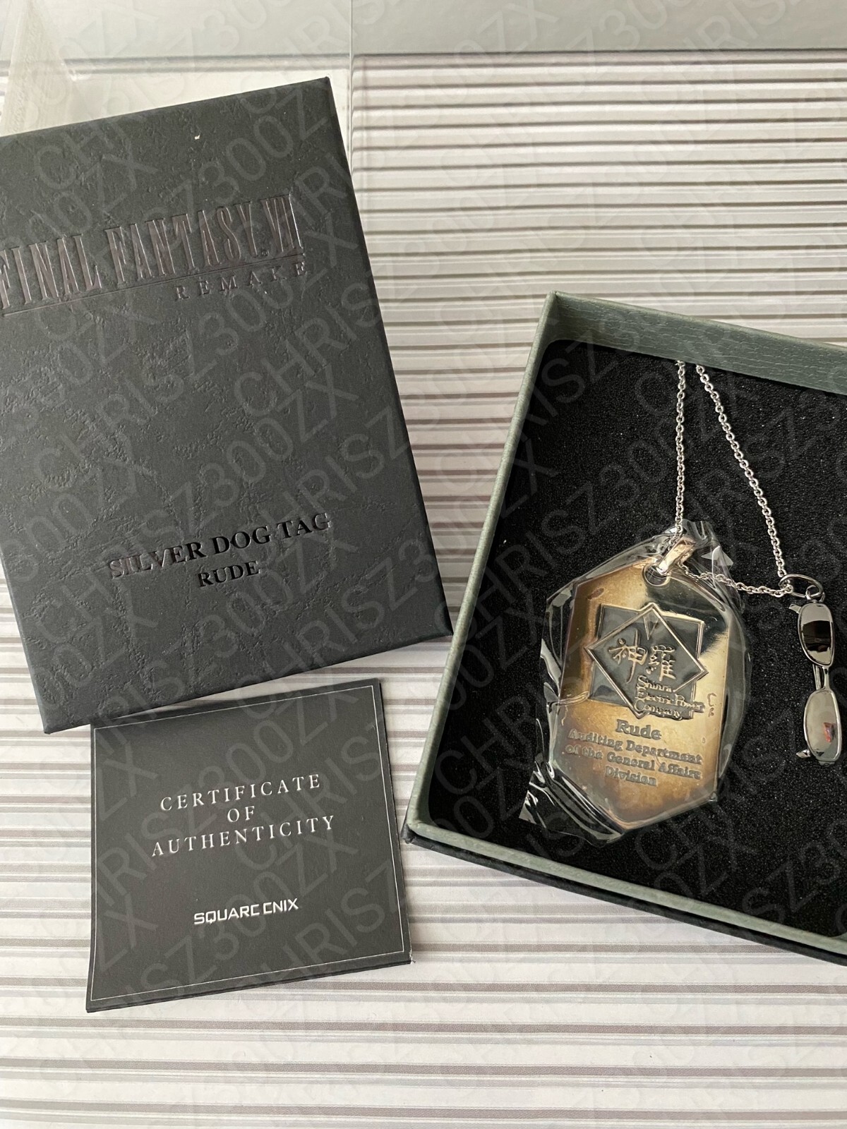 Final Fantasy 7 VII Remake Rude Silver Dog Tag Shinra Silver Necklace ...