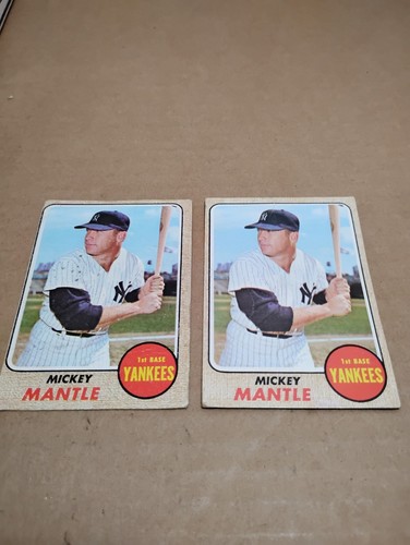 1968 Topps - #280 Mickey Mantle 2 Cards | eBay