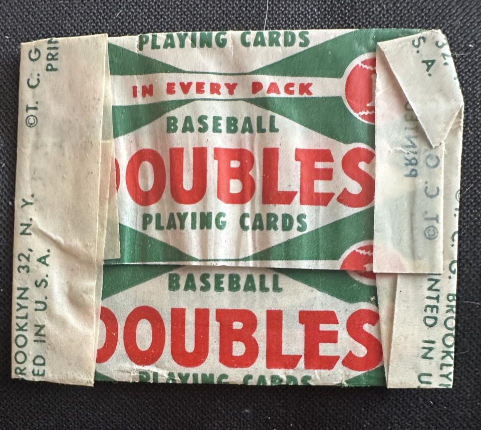 TOPPS 1951 Vintage Red Back Baseball Pack 1 Cent Wrapper Doubles Cards ...
