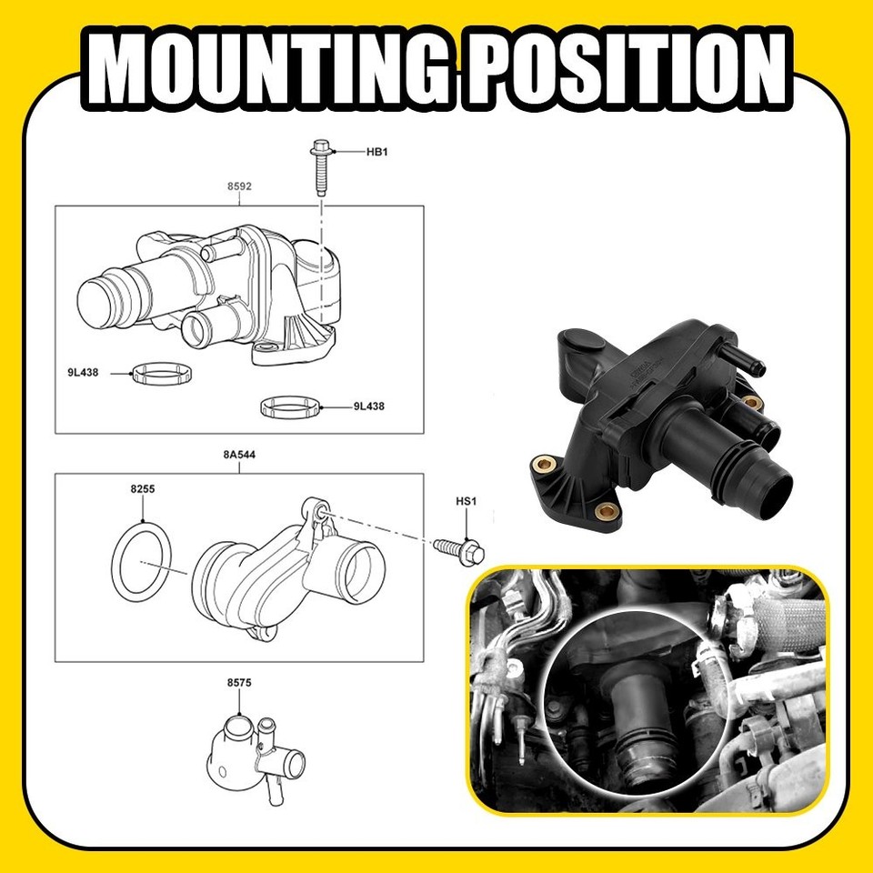 Thermostat Housing Kit Fits Land Rover Discovery MK Range Rover High ...