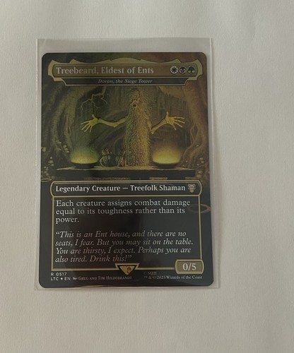 MTG Magic The Gathering Treebeard, Eldest Of Ents Foil Borderless LOTR | eBay