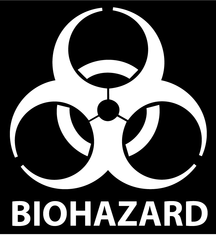 2" - 24" BIOHAZARD WARNING Decal Vinyl Sticker Logo & Label Pick SIZE ...