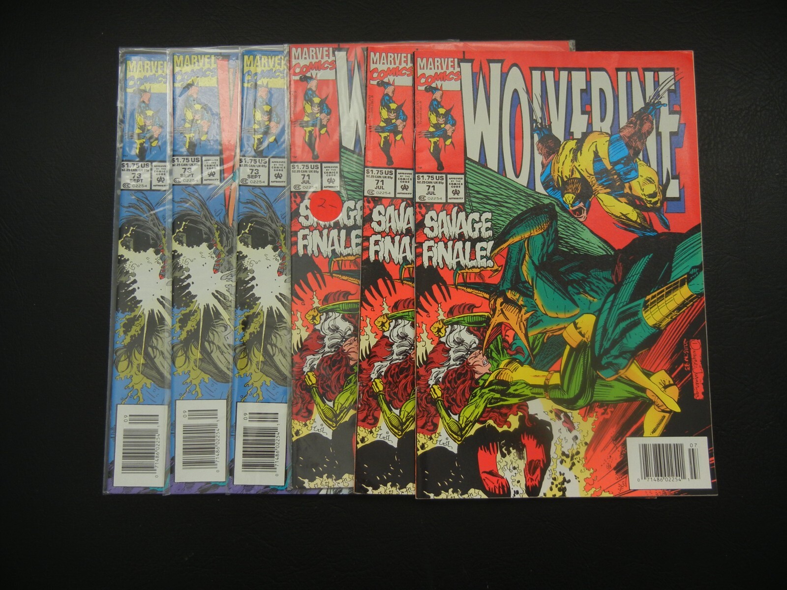 WOLVERINE #71,73 lot of (6) three each NEWSSTAND MARVEL 1993 | eBay