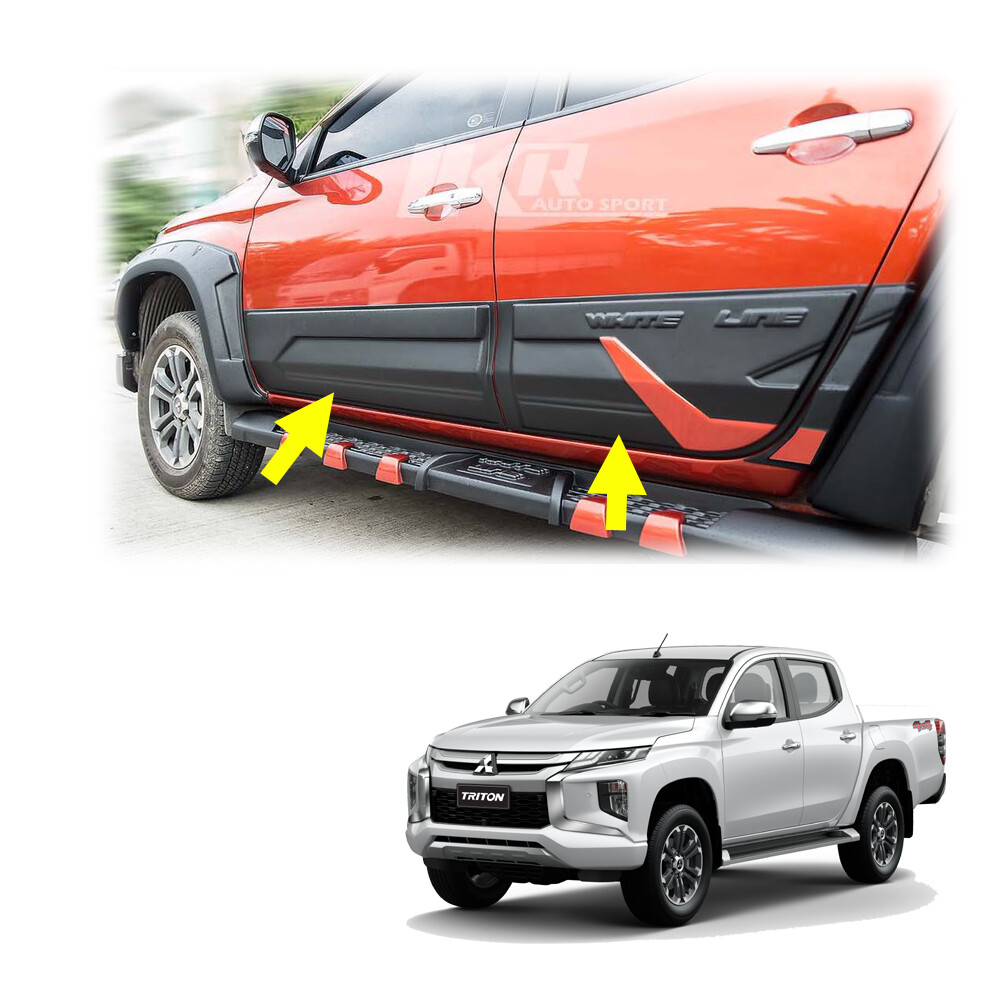 Body Cladding Matte Black Fits Mitsubishi L200 Triton 4Dr 4x4 2019 ...