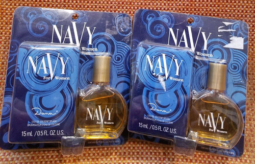 2 DANA NAVY .5 oz WOMEN EAU DE COLOGNE SPLASH BLISTER PACK NEW OLD ...