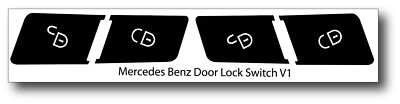 MERCEDES BENZ DOOR LOCK BUTTON REPAIR RESTORATION DECALS STICKERS | eBay