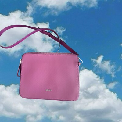 TUMI LEATHER CROSSBODY TRAVEL CASE/BAG/PURSE PURPLE Tablet IPAD | eBay