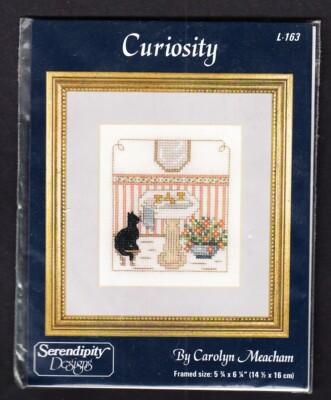 Serendipity Designs Counted Cross Stitch Kit, Curiosity, 5 3/4 x 6 1/4 ...