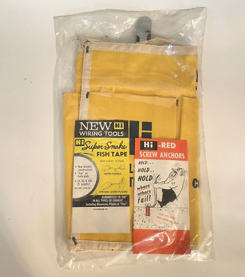 Vintage Hi Electrician's Electrical Apron Yellow w/ Advertising NOS | eBay