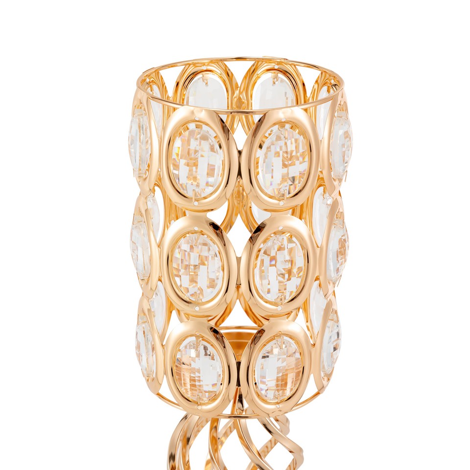 10Pcs Metal Wedding Table Centerpieces Crystal Flower Vase Stand Party ...