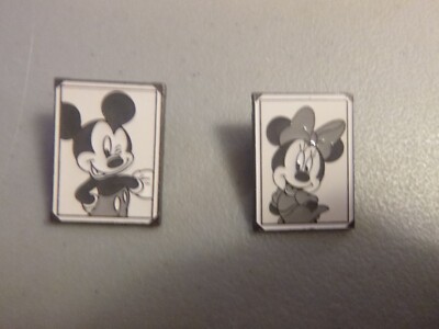 Disney Pins - 2 Pins - 2 LE - Mickey and Minnie Black and White Photo ...