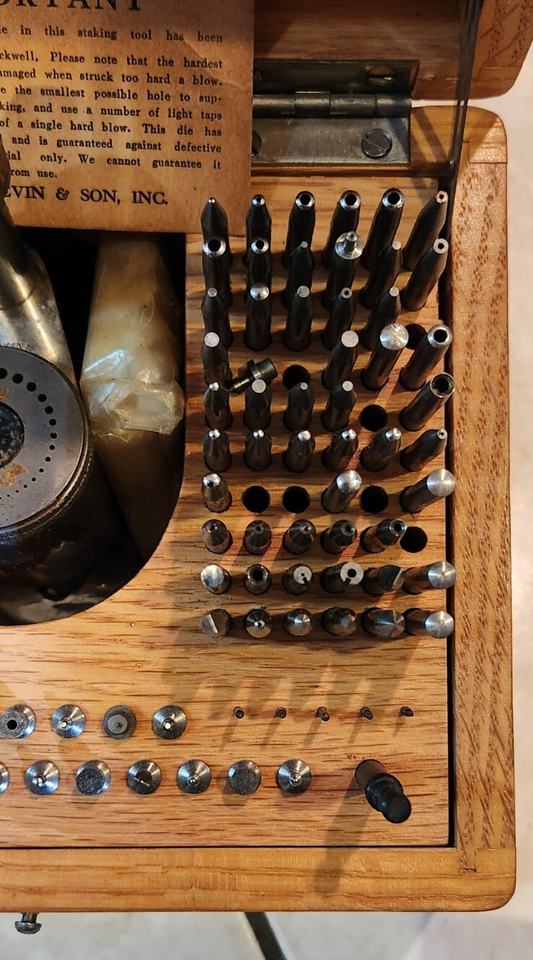 Louis Levin & Son Watch Staking Set Watchmaker Repair Tools in Wooden ...