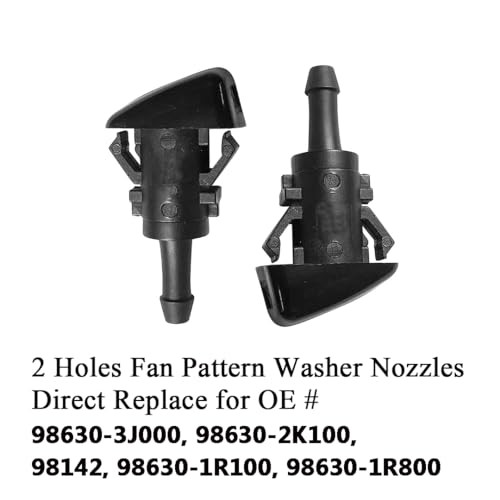 2PCS 98630-3J000 Windshield Washer Nozzles Kit Compatible with Hyundai ...