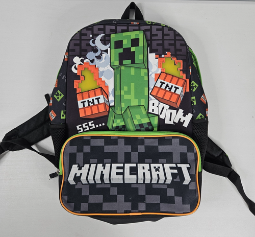 Minecraft Light Up TNT 17" Creeper Backpack Flashing Lights | eBay