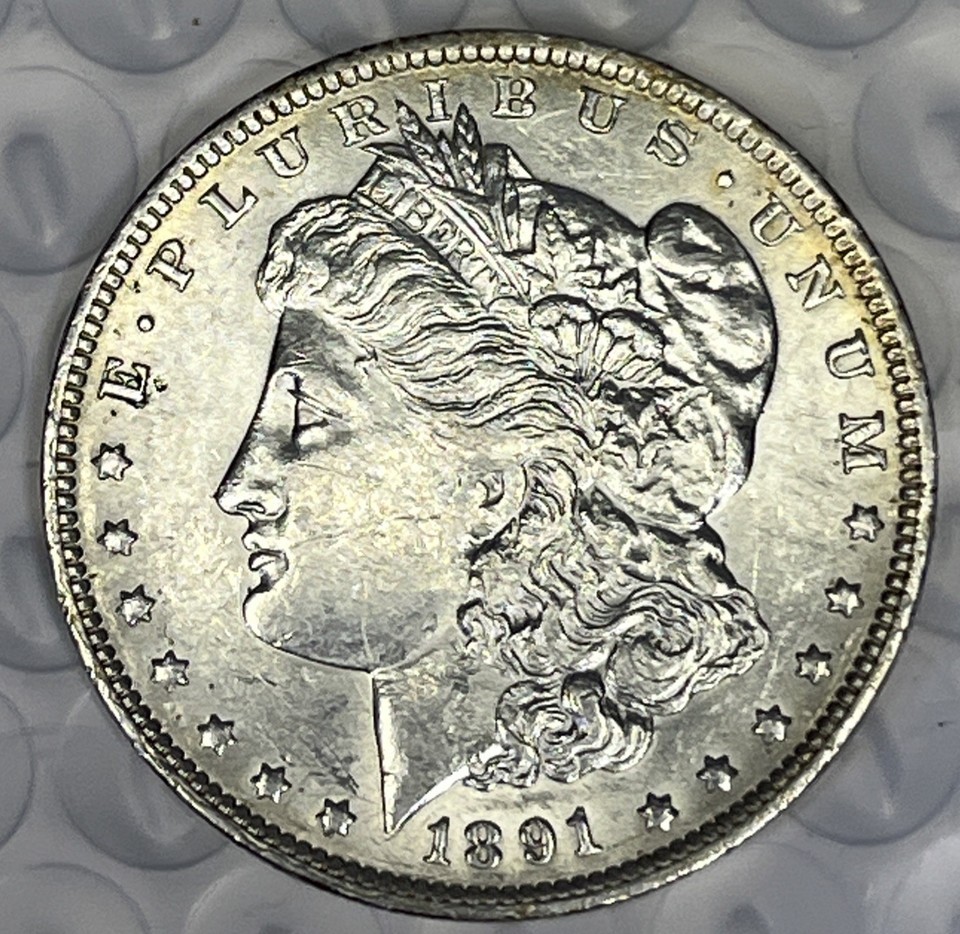 1891-O Morgan Silver Dollar Rim Toning Raw Coin Great Details | eBay