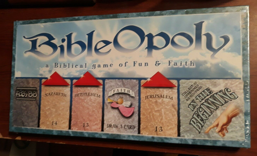 "BibleOpoly" Monopoly Style Game Family Bible Themed 2-6 Players. NEW ...