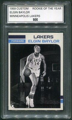 Custom 1959 Elgin Baylor Minneapolis Lakers Rookie Of The Year ...