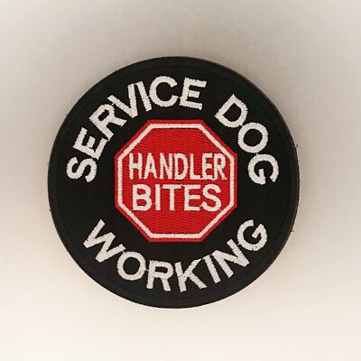 Service Dog Working Patch —Badge Embroidered Hook and Loop—Warning ...