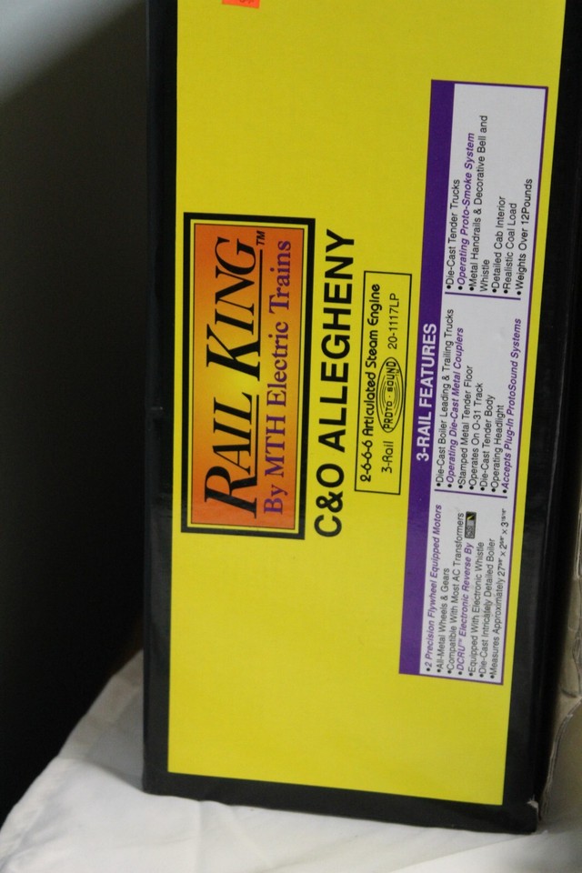 Rail King MTH Trains C&O Allegheny 2-6-6-6 Articulated Steam Engine #20 ...