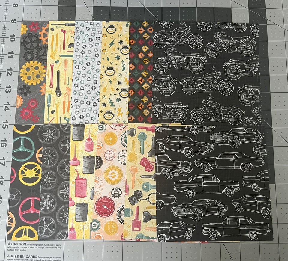 Stampin' Up! GEARED UP GARAGE Stamps, GARAGE GEARS Dies & 12 (6”x6 ...