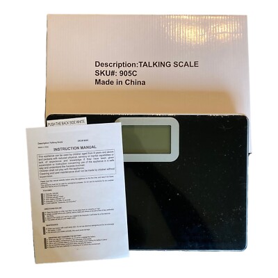 Talking Scale - Black - 330 Pound Capacity - New In Box | eBay