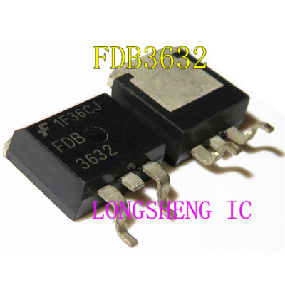 10PCS FDB3632 80A/100V N channel TO263 MOS transistor field effect tube ...