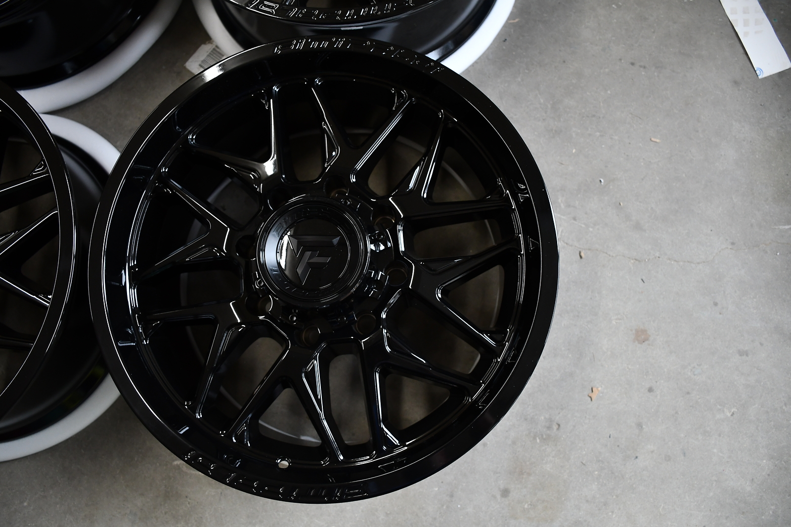 Set 4 20x9 Fittipaldi FA19 Gloss Black Wheels 8x180 18mm For Chevy GMC ...