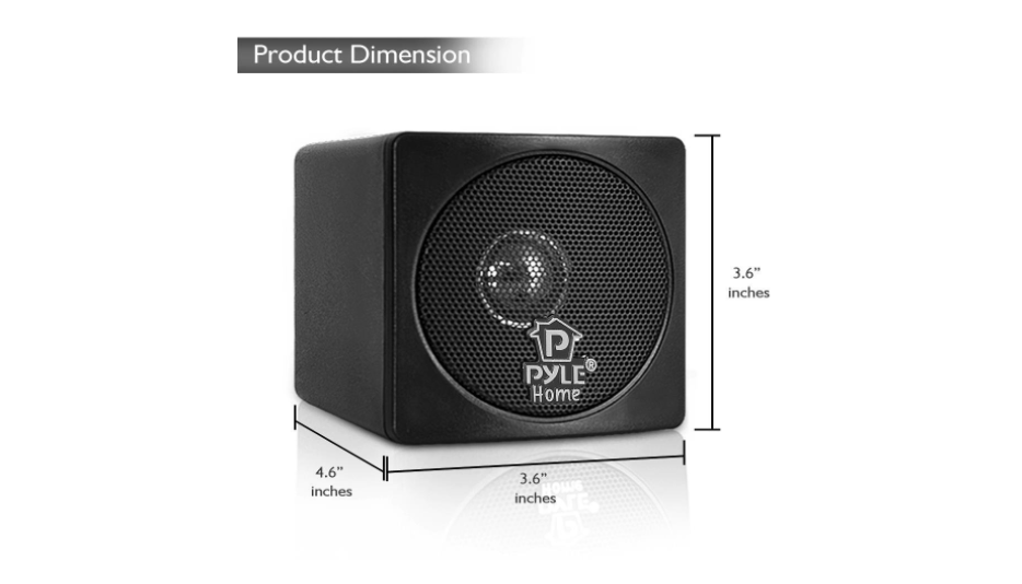 Pyle PCB3BK 3-inch Mini Cube Bookshelf Speaker PAIR BLACK , 100W | eBay
