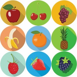144 Fruits 30mm Reward Stickers for School Teachers, Parents, Nursery ...