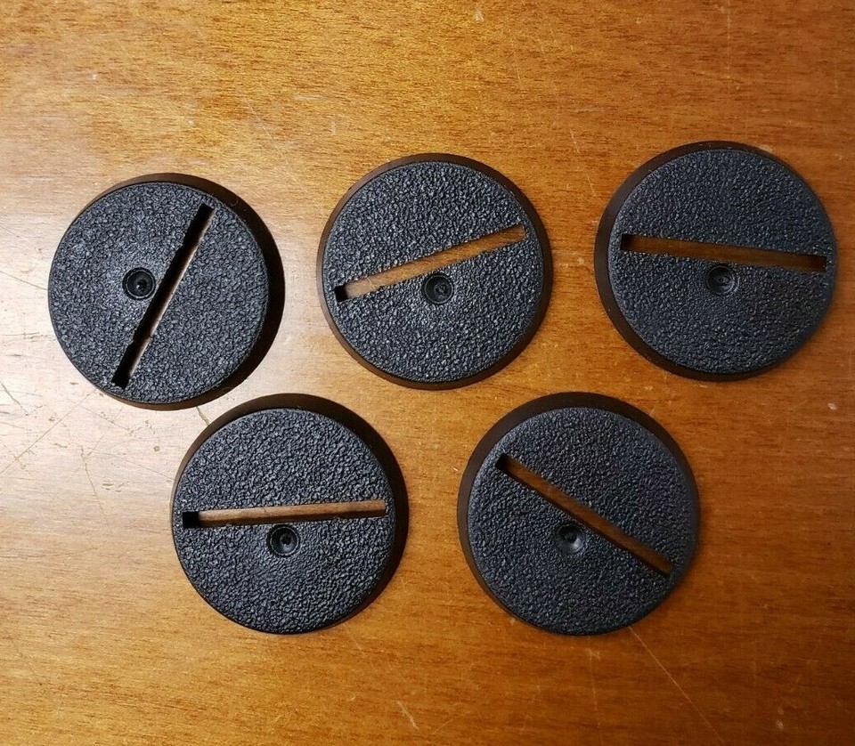 Warhammer 40k Drukhari Bits Scourge 32mm Round Slotta Bases x5 | eBay