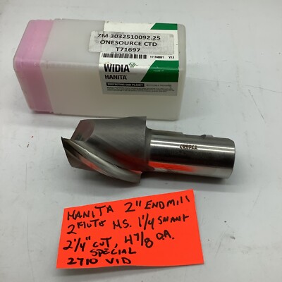 Hanita 2” Special HS End Mill, 2 Flute,( One In Lot) 2710- Vid | eBay