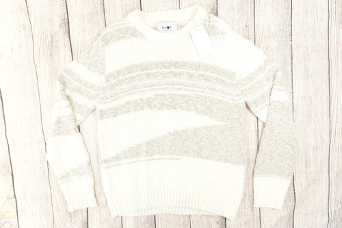 NO NATIONALITY NNO7 Rayé Marron Beige Crème Grand Lourd Tricot Vinny ...