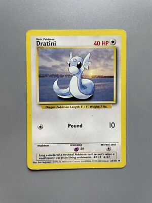Pokemon Base Set 4th Print Card Dratini 26/102 WOTC 1999-2000 PACK | eBay