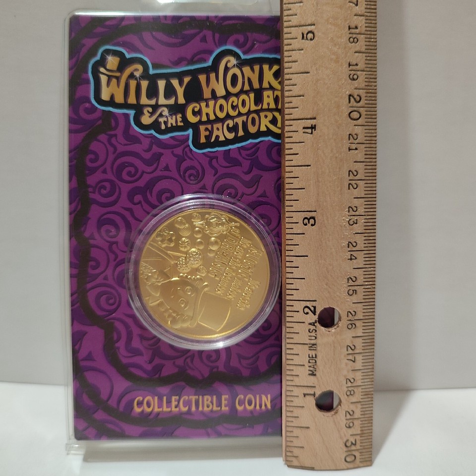 Willy Wonka Chocolate Factory Gold Coin Official Limited Edition ...