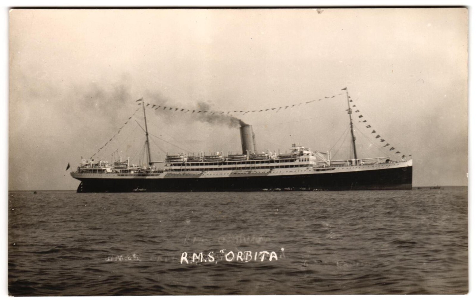 SS Orbita Ocean Liner at Sea Real Photo RPPC Postcard | eBay