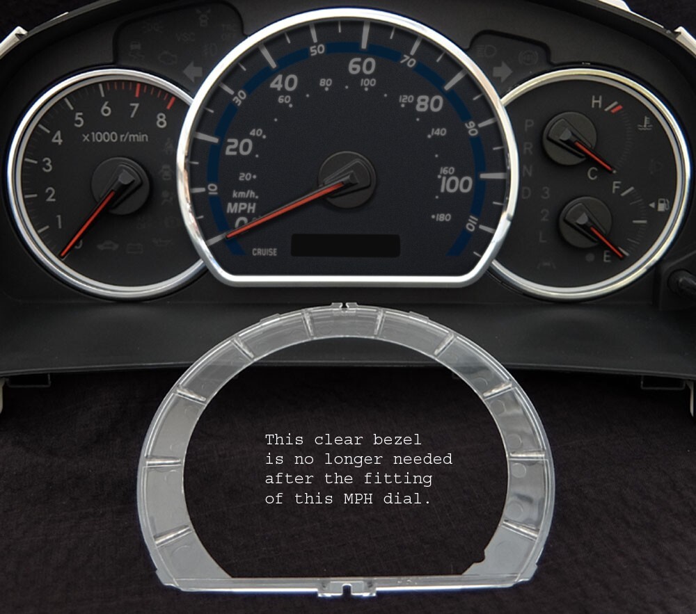 Lockwood Speedo Conversion Dial KMH to MPH Fits: Toyota Alphard 1st ...