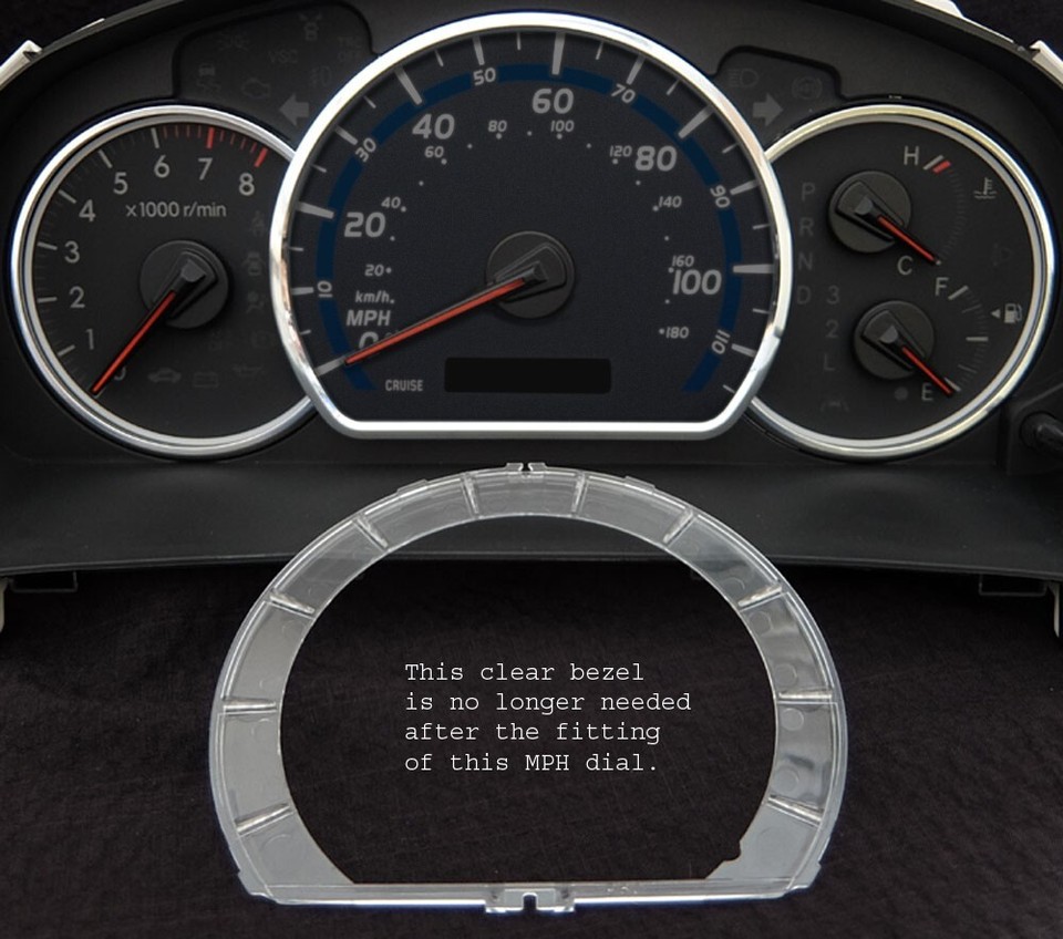 Lockwood Speedo Conversion Dial KMH to MPH Fits: Toyota Alphard 1st ...