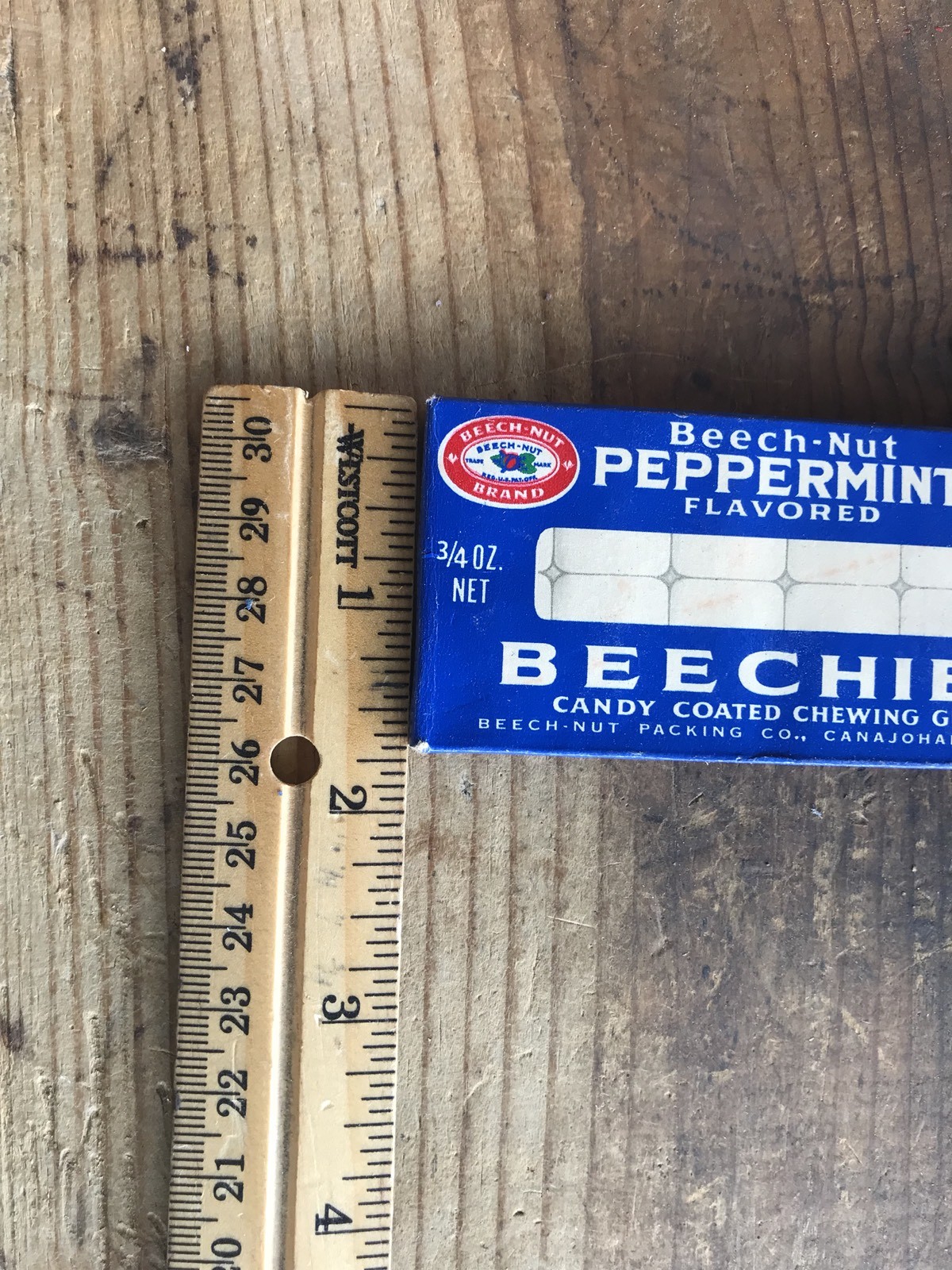 Vtg Beech-Nut Beechies Chewing Gum Package Peppermint 5 Cents Unused ...