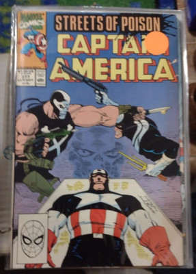 Captain America #377 1990 MARVEL STREETS OF POISON BULLSEYE VS ...