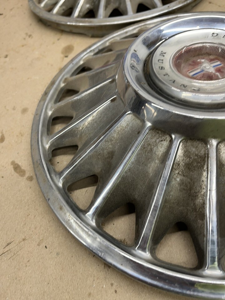 1967 Ford Mustang Hubcaps 14" Set of 4 Wheel Covers 67 1968 68 Hub Caps ...