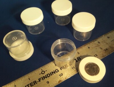 Paint Mixing Jar (1.5 oz/44 ml Bottle) 5pcs clear plastic w-inner seal ...