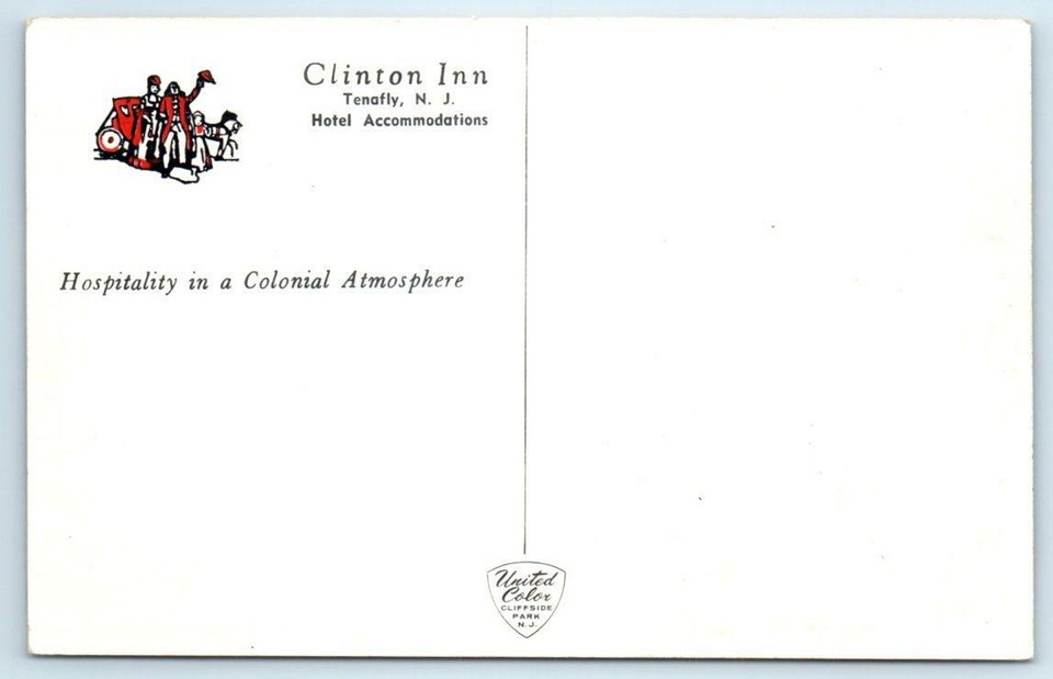 TENAFLY, New Jersey NJ ~ Clinton Inn COLONIAL ROOM Interior Roadside ...