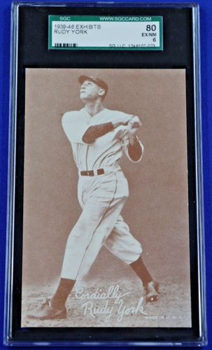 1939-46 Exhibits Rudy York Baseball Arcade Card SGC Graded Detroit ...