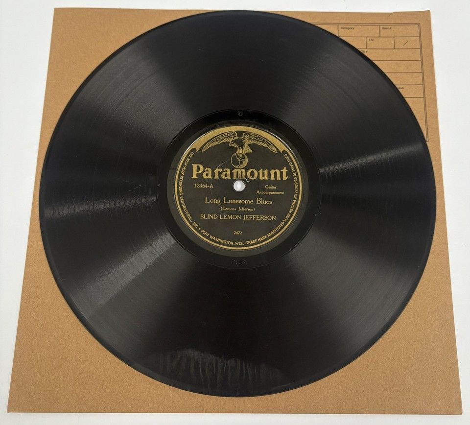 Blind Lemon Jefferson Long Lonesome Blues / Got The Blues Paramount 78 ...