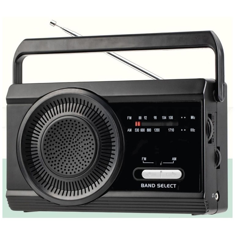 Vivitar Portable AM/FM Radio with Collapsible Antenna and Carry Handle ...