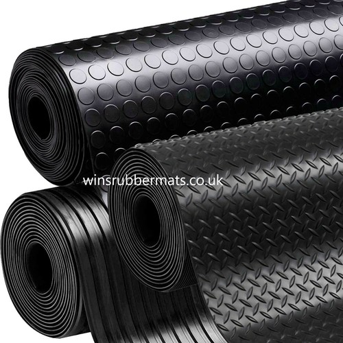 Rubber Flooring Mat-1m to 10m LTH-1.2m/1.5m/1.8m Wide X 3mm THK Various ...