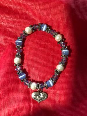 Vintage SJC sterling silver natural agate round bead charm with ...