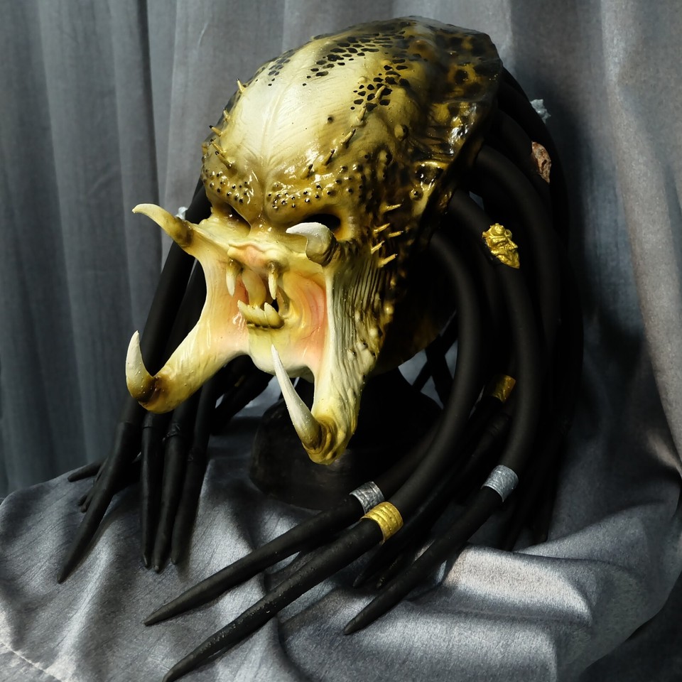 Classic Predator Mask Monster AVP Movie Full Latex Costume Cosplay ...