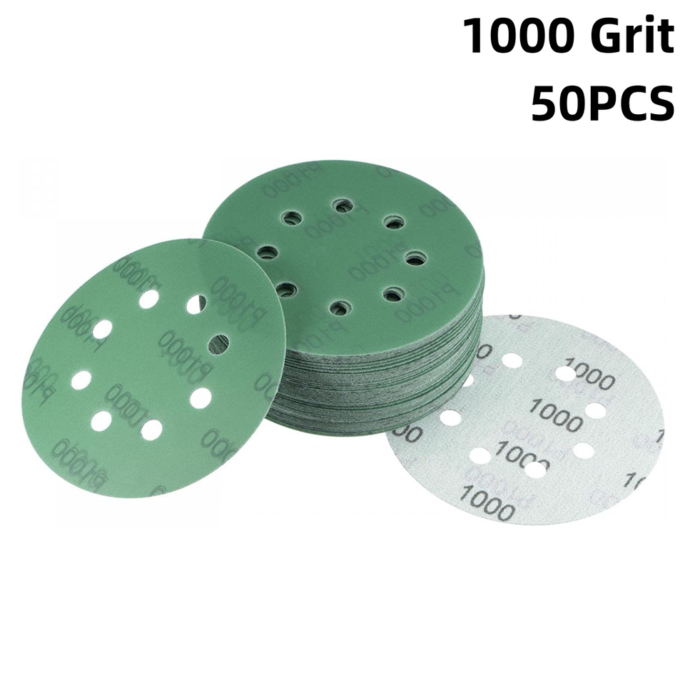 50-PACK 5" Green Film - PSA Self Adhesive Sanding Discs DA Sanders 400 ...