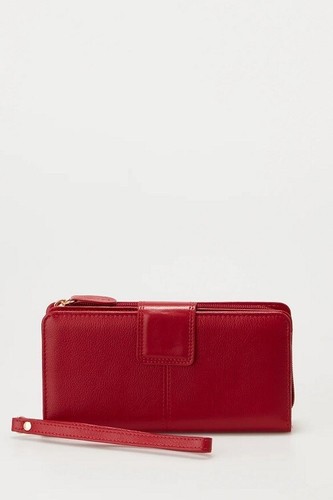 COLORADO Genuine Leather Zip Around Wallet Red | eBay Australia